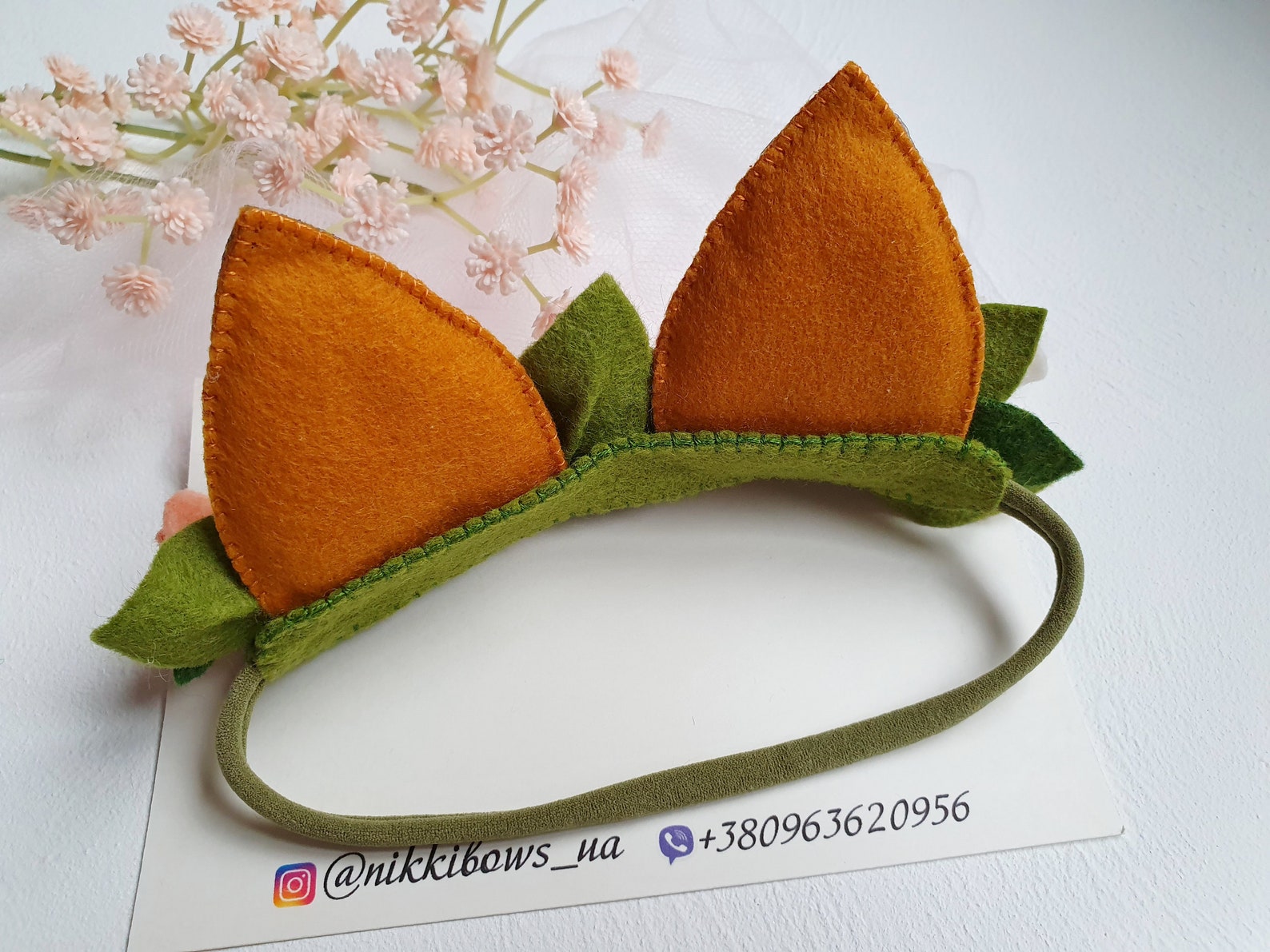 Fox Ears Felt Flowers Headband Fox Flower Crown Woodland Fox - Etsy
