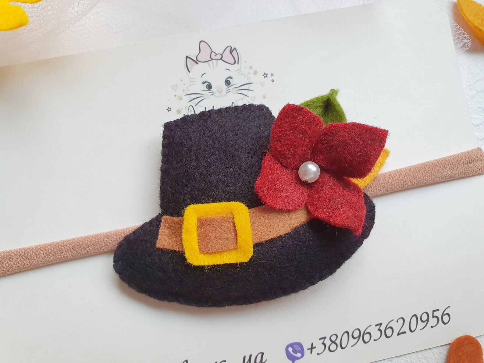 Black Felt Pilgrim Hat Headband or Hair Clip for Thanksgiving - Etsy