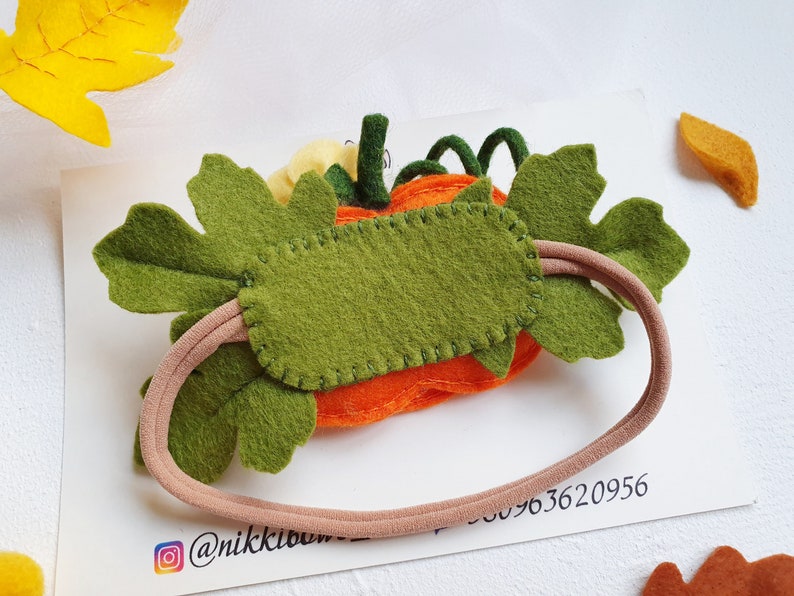 Orange Felt Pumpkin Headband, Fall Baby Hair Band, Autumn Hair Clip - Etsy