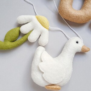 Goose ONE Birthday Banner, Goose and Daisy Felt Name Garland, Duck ...