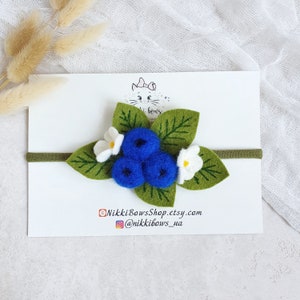 Felt Blueberry Headband, Fruit Baby Headband, Cute Hair Clip, Berry ...