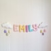 Felt Cloud Name Banner, Baby Name Garland, Nursery Decor, Personalized ...