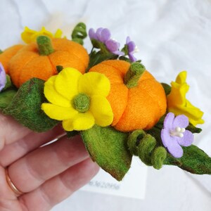 Felt Pumpkin Headband, Baby Girl Headband, Pumpkin Birthday Outfit ...