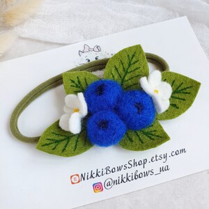 Felt Blueberry Headband, Fruit Baby Headband, Cute Hair Clip, Berry ...