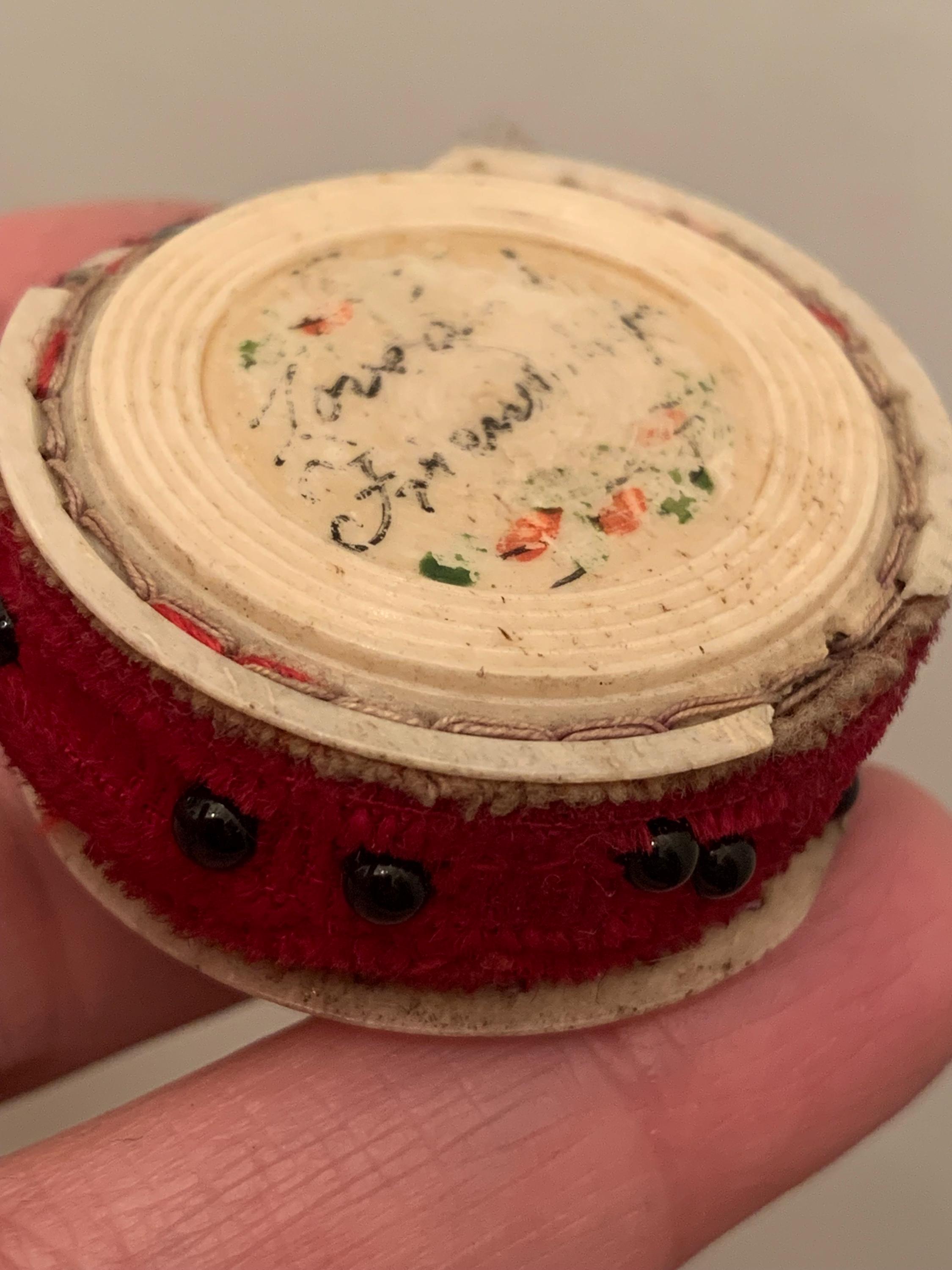 Antique 19th Century Carved Bone - Hand Painted Original Novelty Pin ...