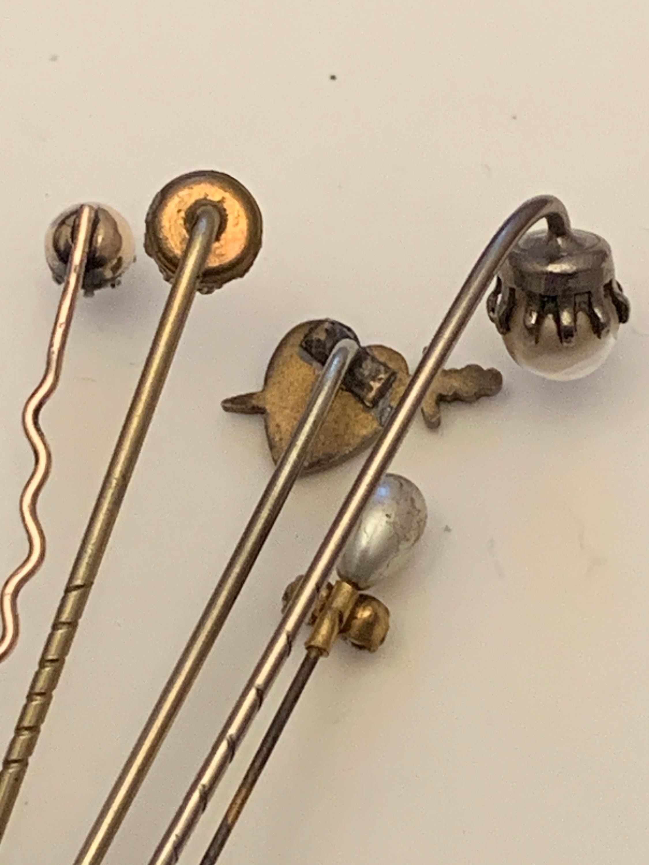 Collection of Edwardian Costume Base Metal Stick Pins Hat Pins - Etsy