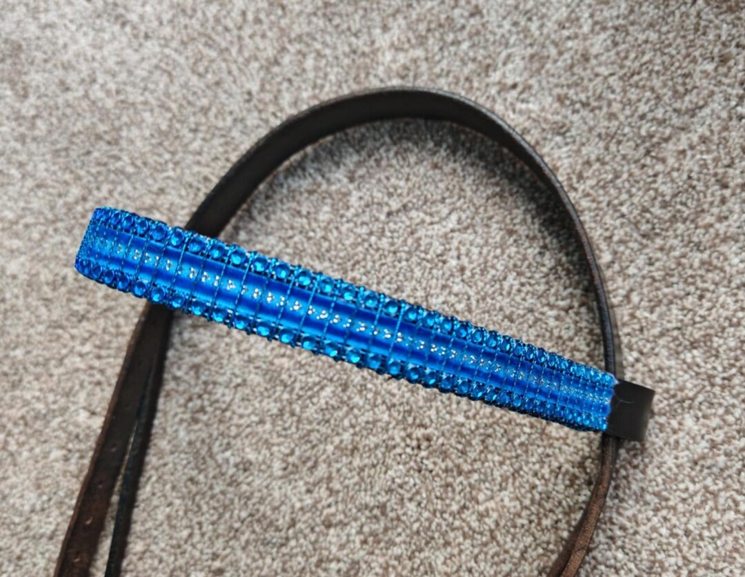 Blue Velvet Colour Bling Browband. Pony, Cob Full. Unique Browbands ...