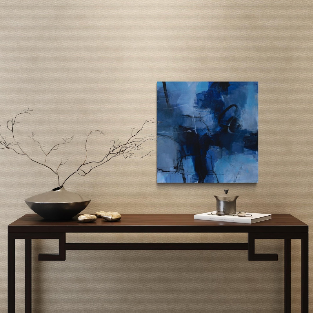 Indigo Abstract – Blue Modern Art Print - Etsy