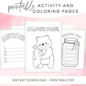 Printable Mother's Day Coloring and Activity Pages Mother's Day Kids ...