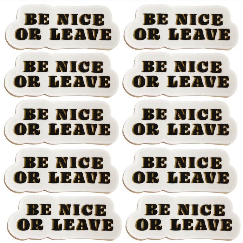 Be Nice Sticker - Etsy