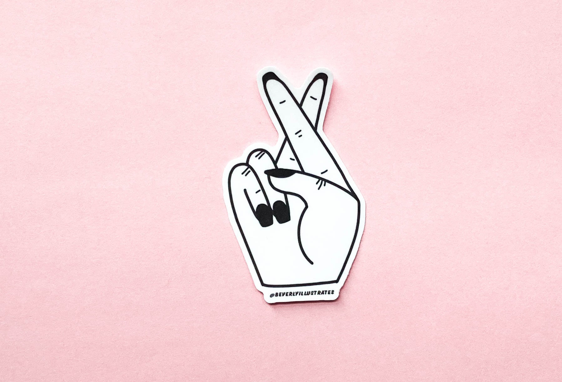 Fingers Crossed Sticker Good Luck sticker gifts for | Etsy