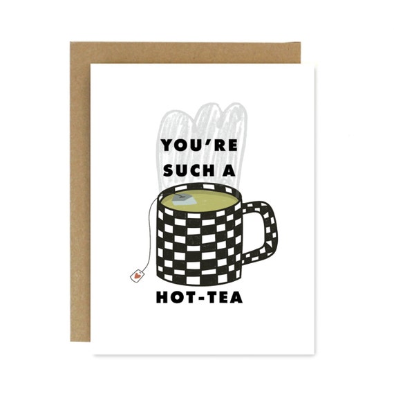 Wall Hangings Home & Living 4x6 Greeting card /hey hot tea/ Instant ...