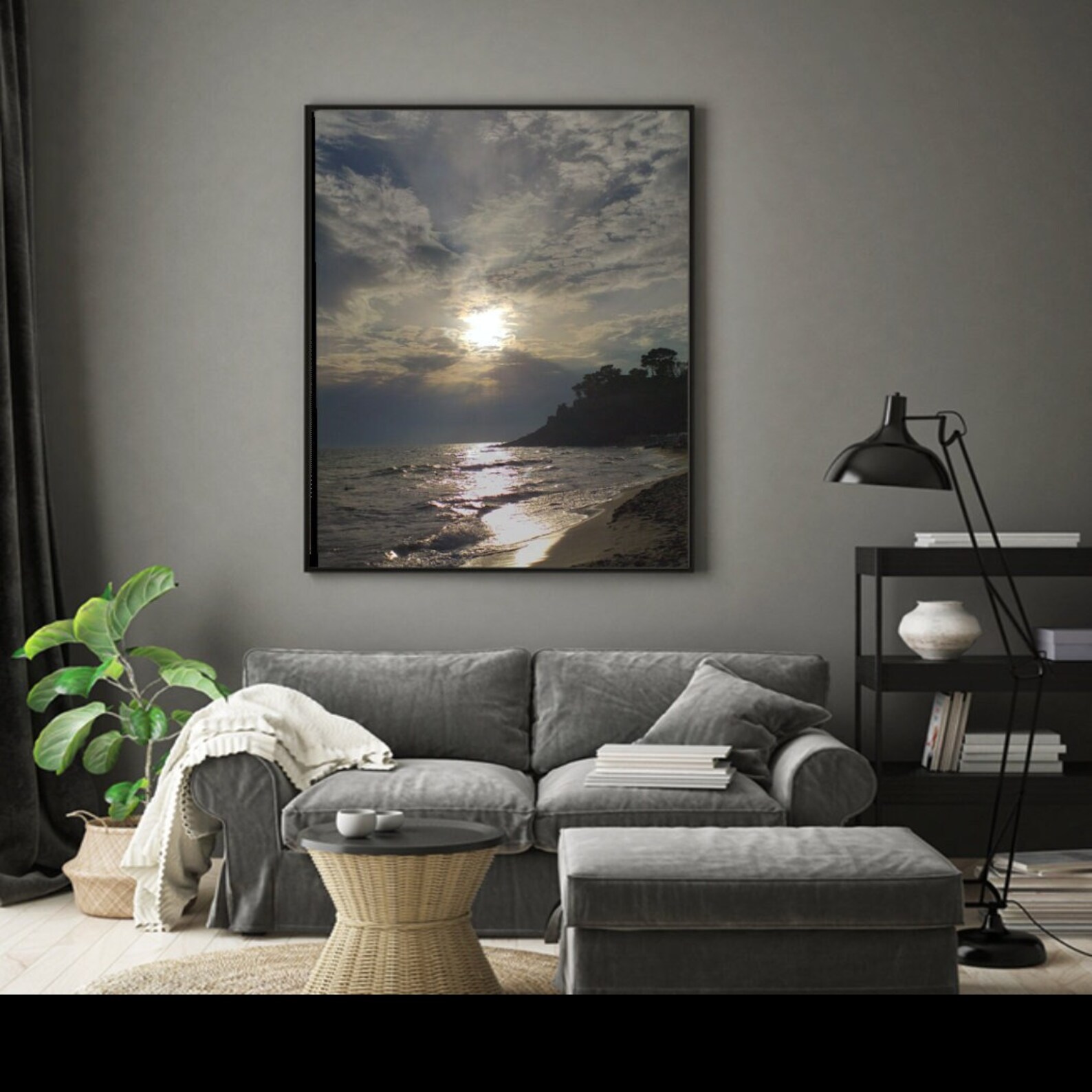 Landscape Tuscany Sunset Sea, Printable Wall Art, Digital Art Print ...