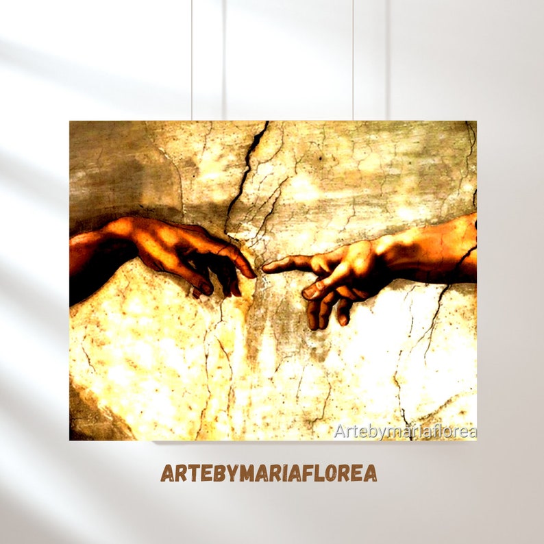 Creation of Adam, Michelangelo Works, Sistine Chapel Art, Religious Art ...