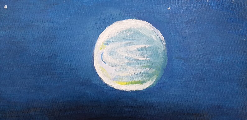 The Sea at Night, Landscape Sea Moonlight, Abstract Night, Signed ...