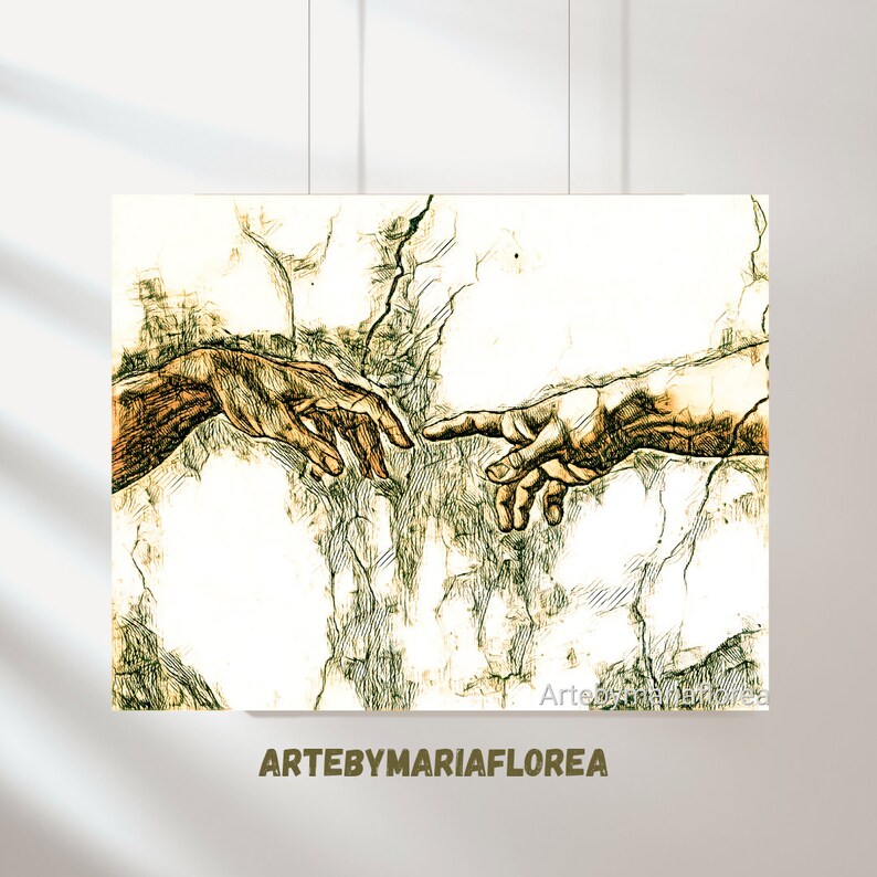 Creation of Adam, Michelangelo Works, Sistine Chapel Art, Religious Art ...