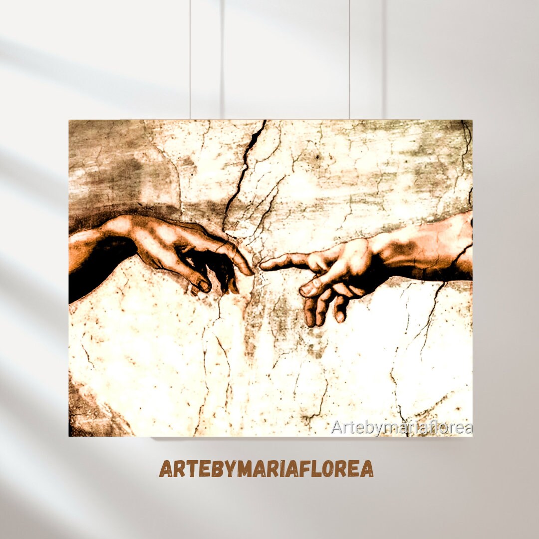 Creation of Adam, Michelangelo Works, Religious Art Catholic, Printable ...
