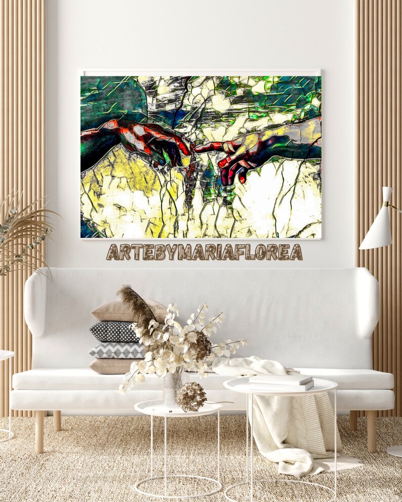 Creation of Adam Michelangelo Works Religious Art Catholic - Etsy