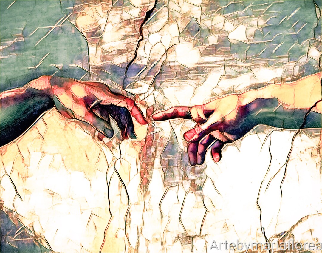 Creation of Adam, Michelangelo Works, Religious Art Catholic, Printable ...