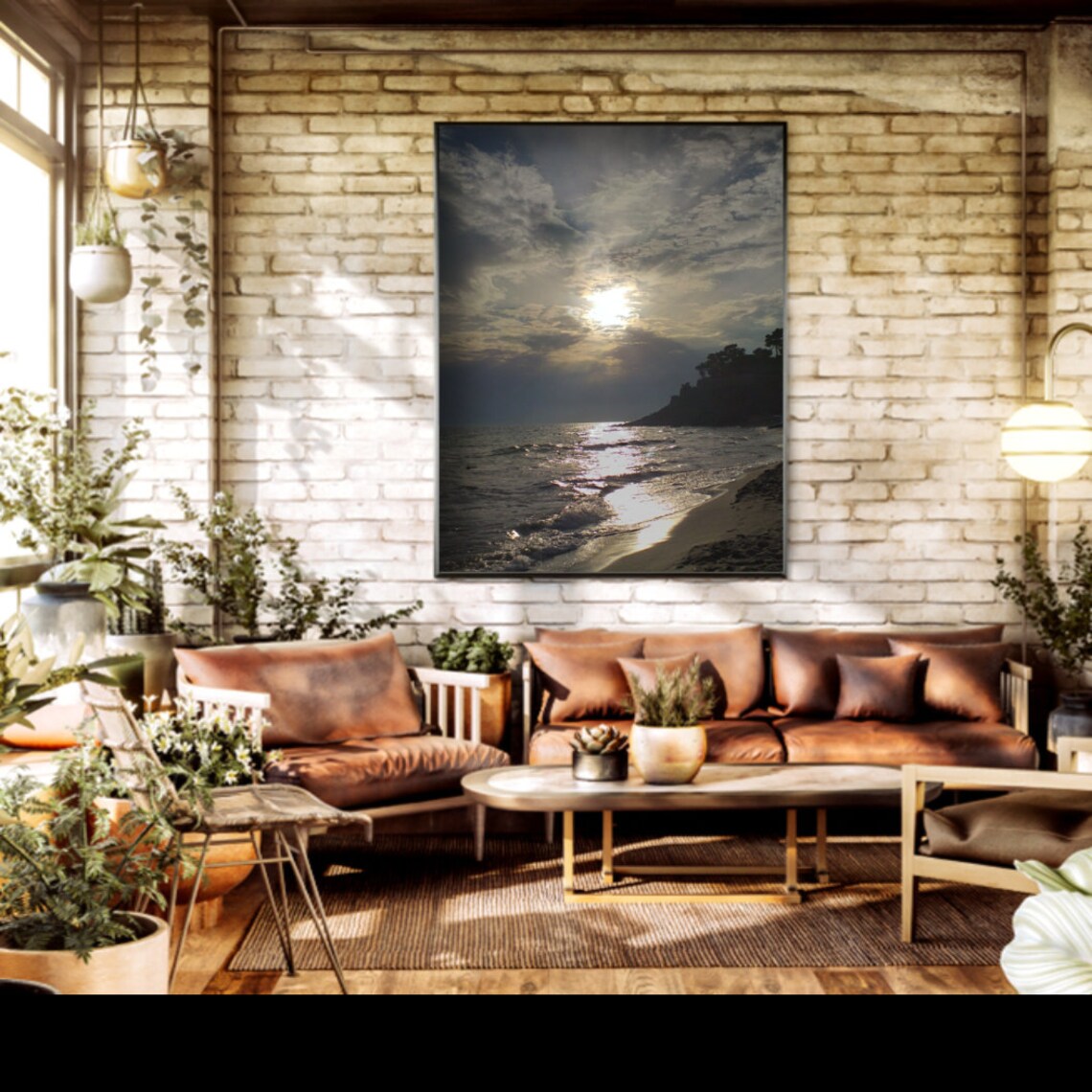 Landscape Tuscany Sunset Sea, Printable Wall Art, Digital Art Print ...