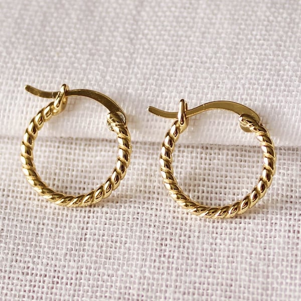 Gold Women Twisted Earrings - Etsy