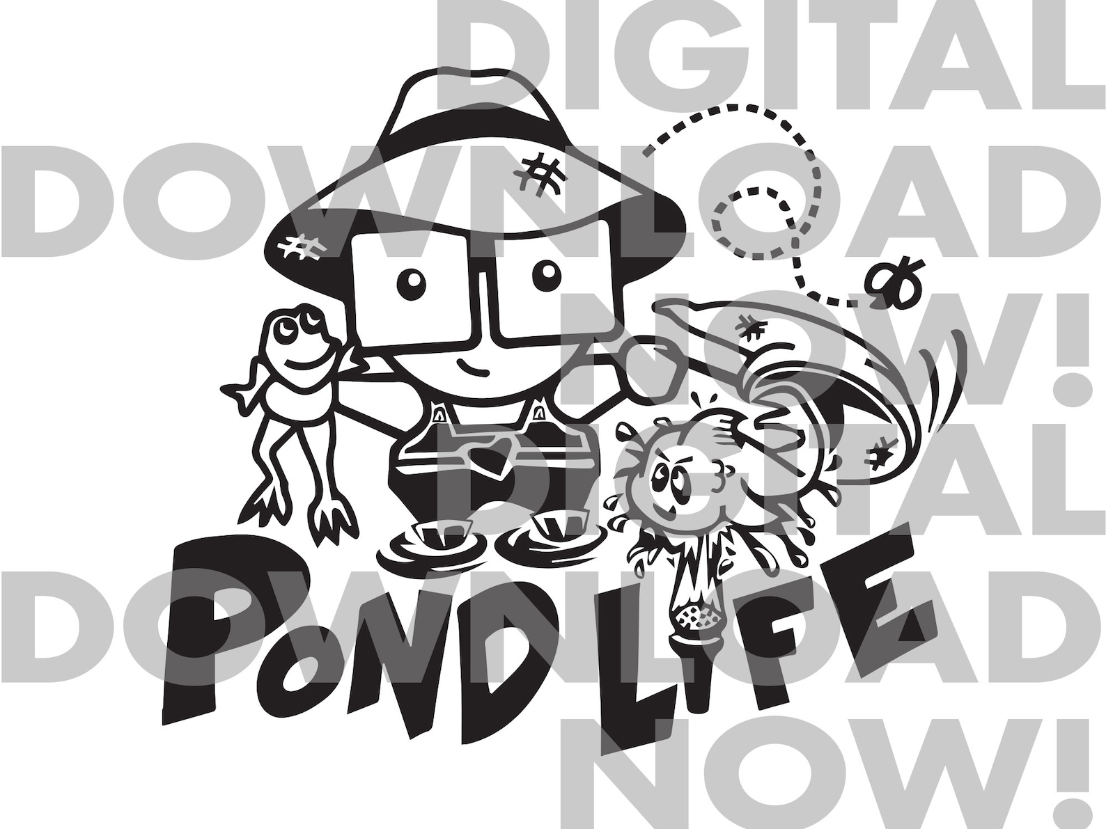 Pond Life, SVG, DXF Files, Instant Digital Download for Cricut or ...