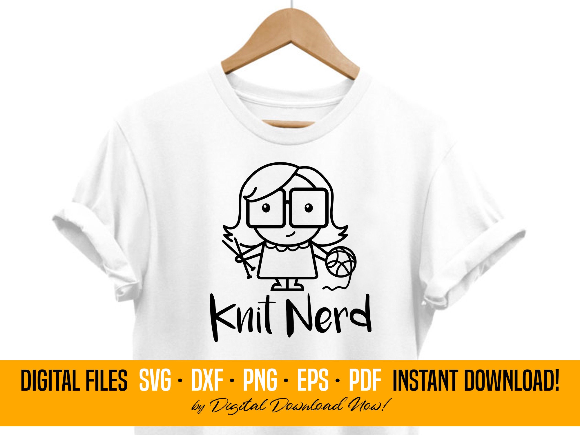 Knit Nerd, SVG, DXF Files, Instant Digital Download for Cricut or ...