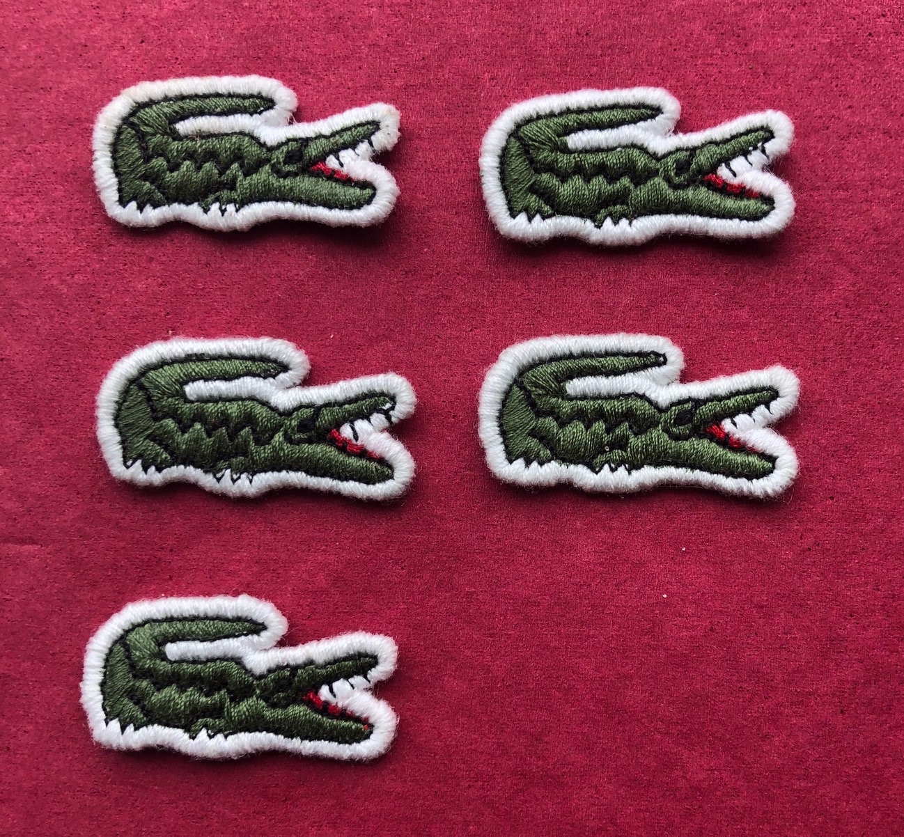 Crocodile Lacoste Embroidered Badge / Patch x5 | Etsy