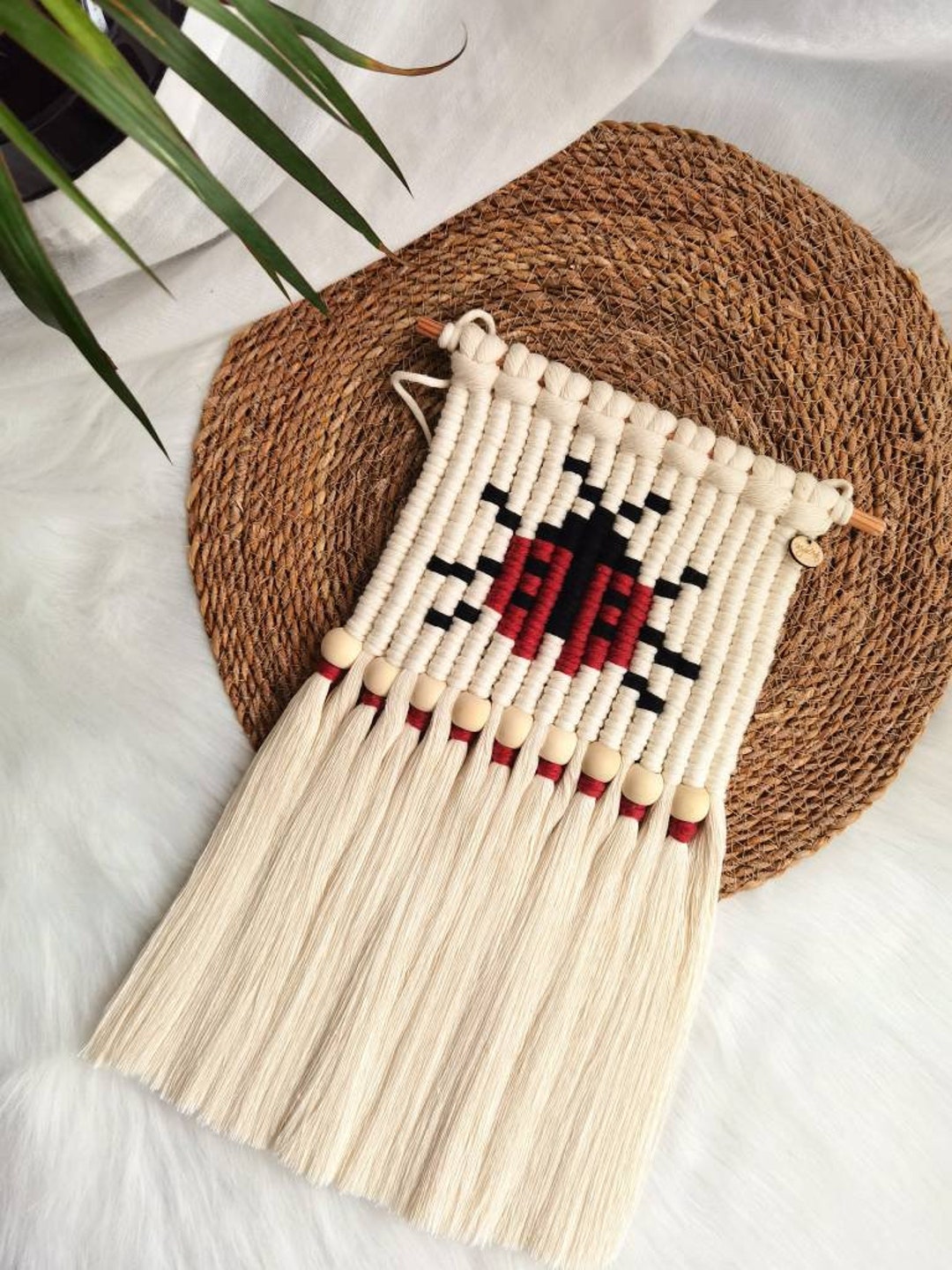 DIY Macramé DIY Set Wall Hanging Pixel Macramé Ladybug Wall - Etsy