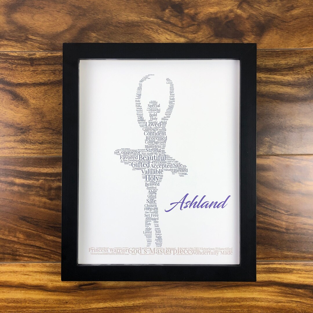 Personalized Ballerina Word Art Print: Christian Athlete Gift - Etsy