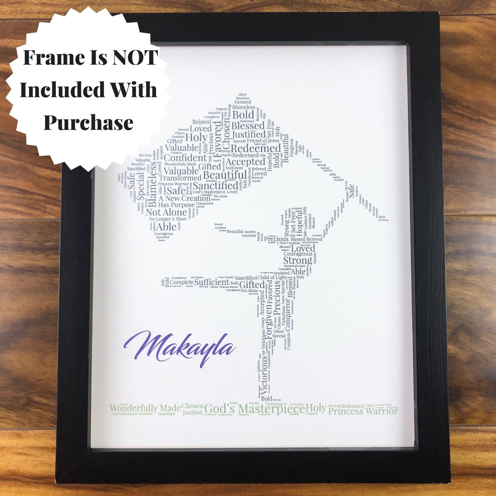 Personalized Color Guard Word Art, Christian Dance Gift, Performing ...