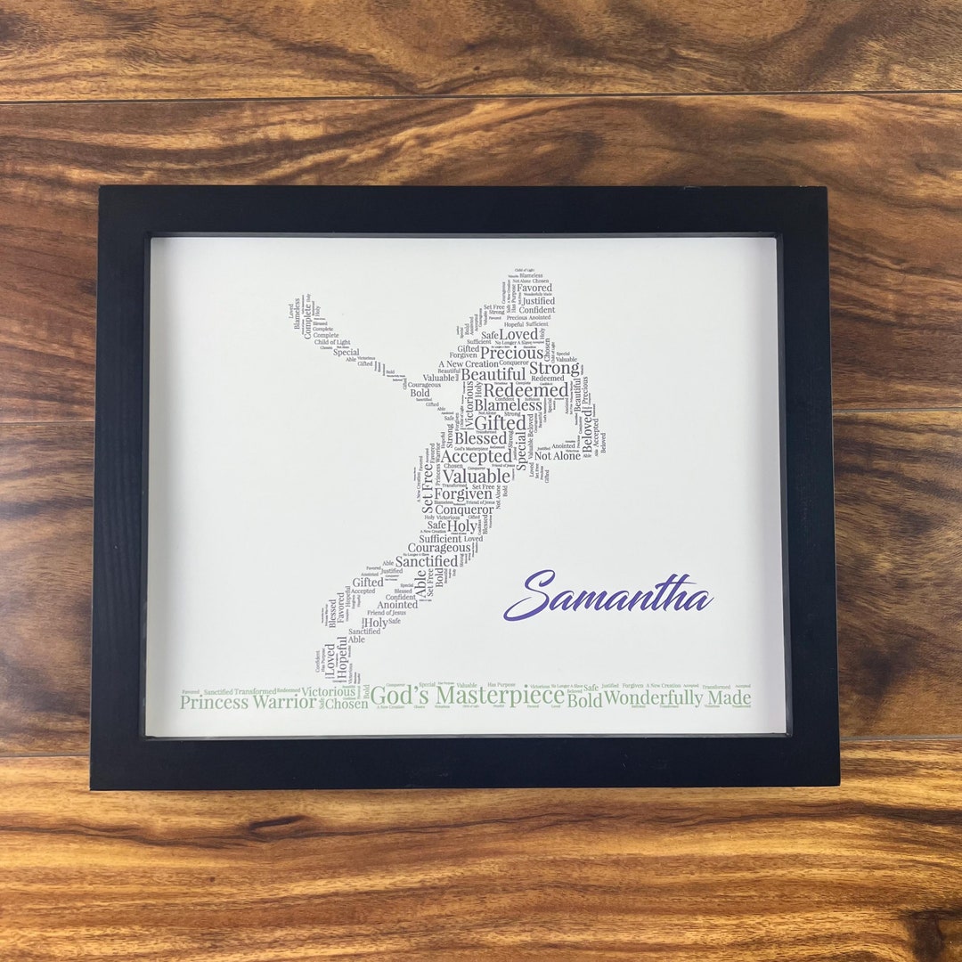 Personalized Female Lacrosse Player Word Art: Christian Athlete Gift - Etsy