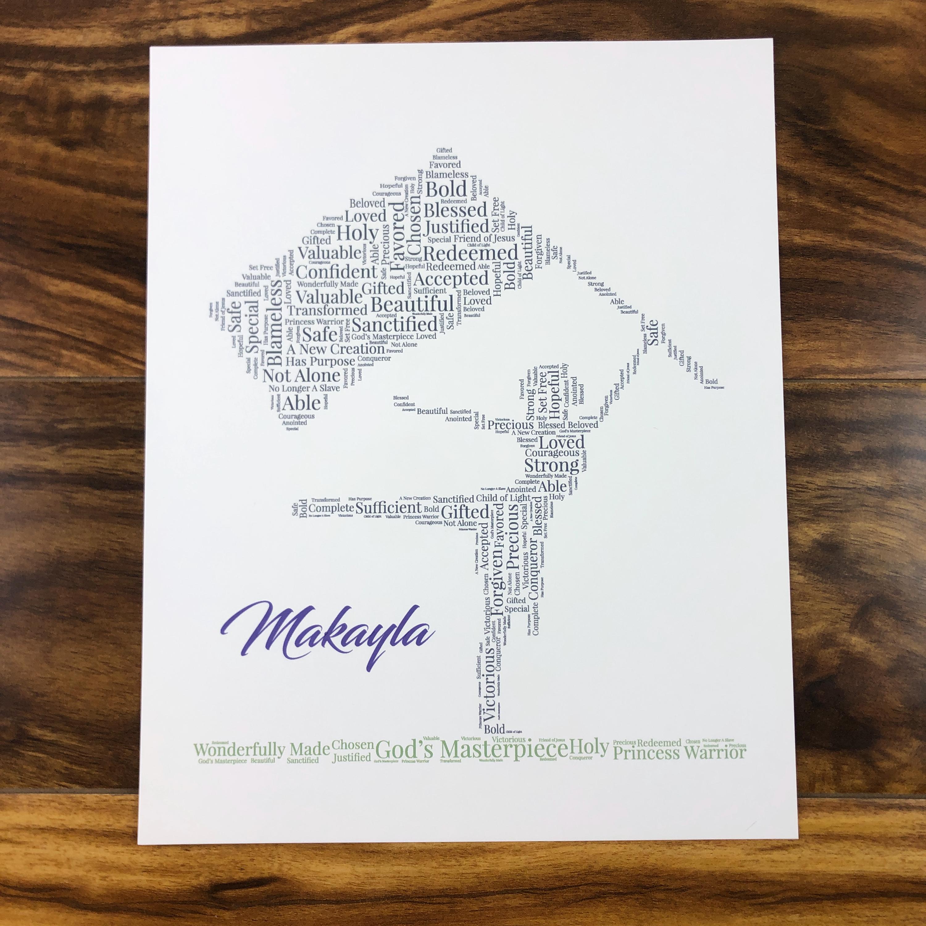 Personalized Color Guard Word Art, Christian Athlete Wall Art, Custom ...