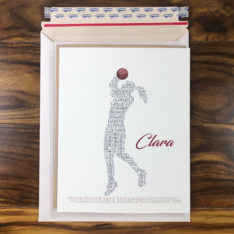 Female Basketball Player Word Art Personalized Christian - Etsy