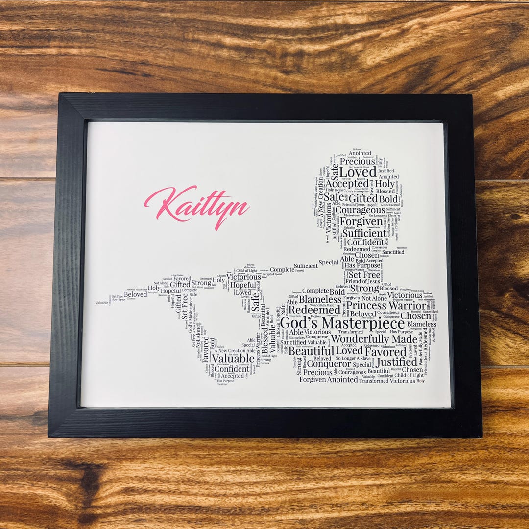 Personalized Female Flute Player Word Art, Flutist Print, Christian ...