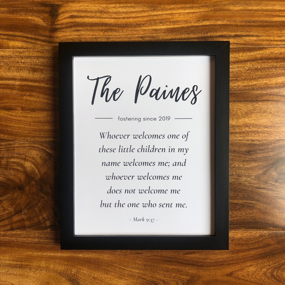 Personalized Foster Care Wall Art, Christian Fostering Sign, Foster Mom ...