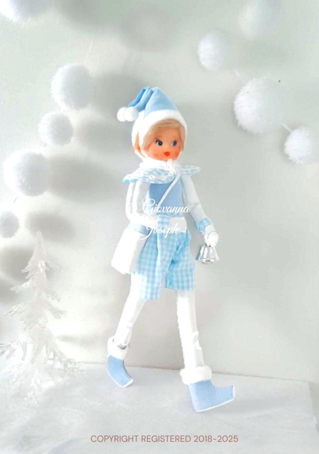 Blue Elf , Christmas Elf , Kidness Elf , Poseable Custom Elf- Santa's ...