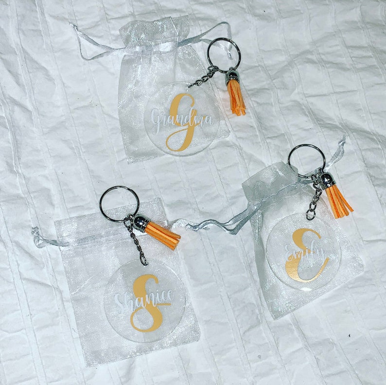 Personalised Acrylic Keyrings. Initial Keyring/ Named Keyring/ Birthday ...