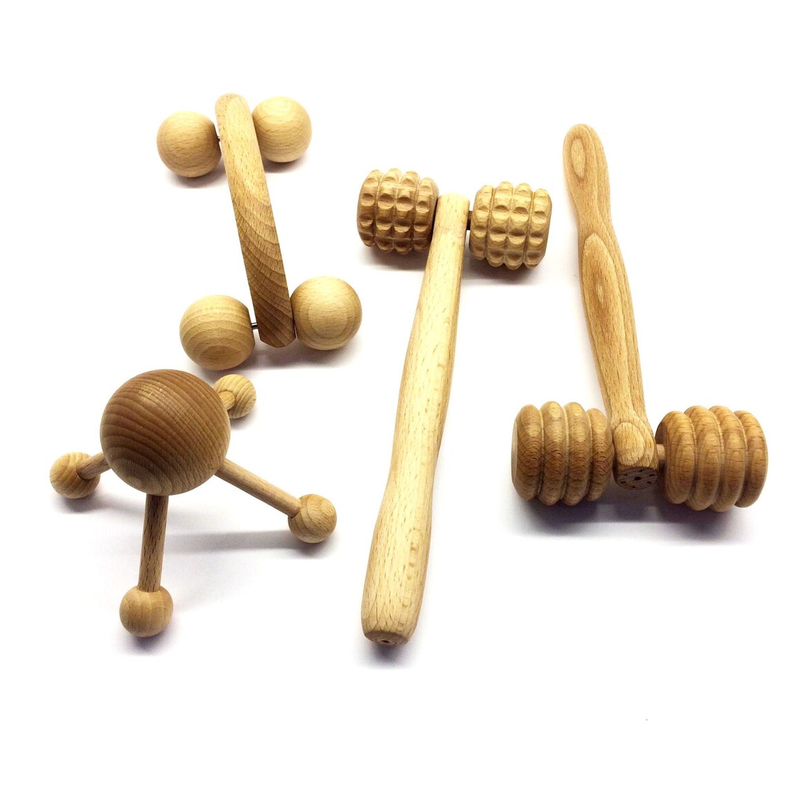 Massage Set Mini Wood Therapy Tools Wooden Massager Massage Etsy