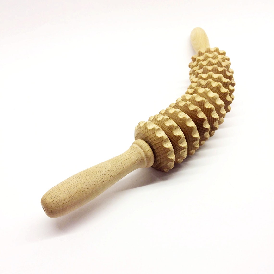 Wooden Massager Curved Wooden Massage Roller Etsy