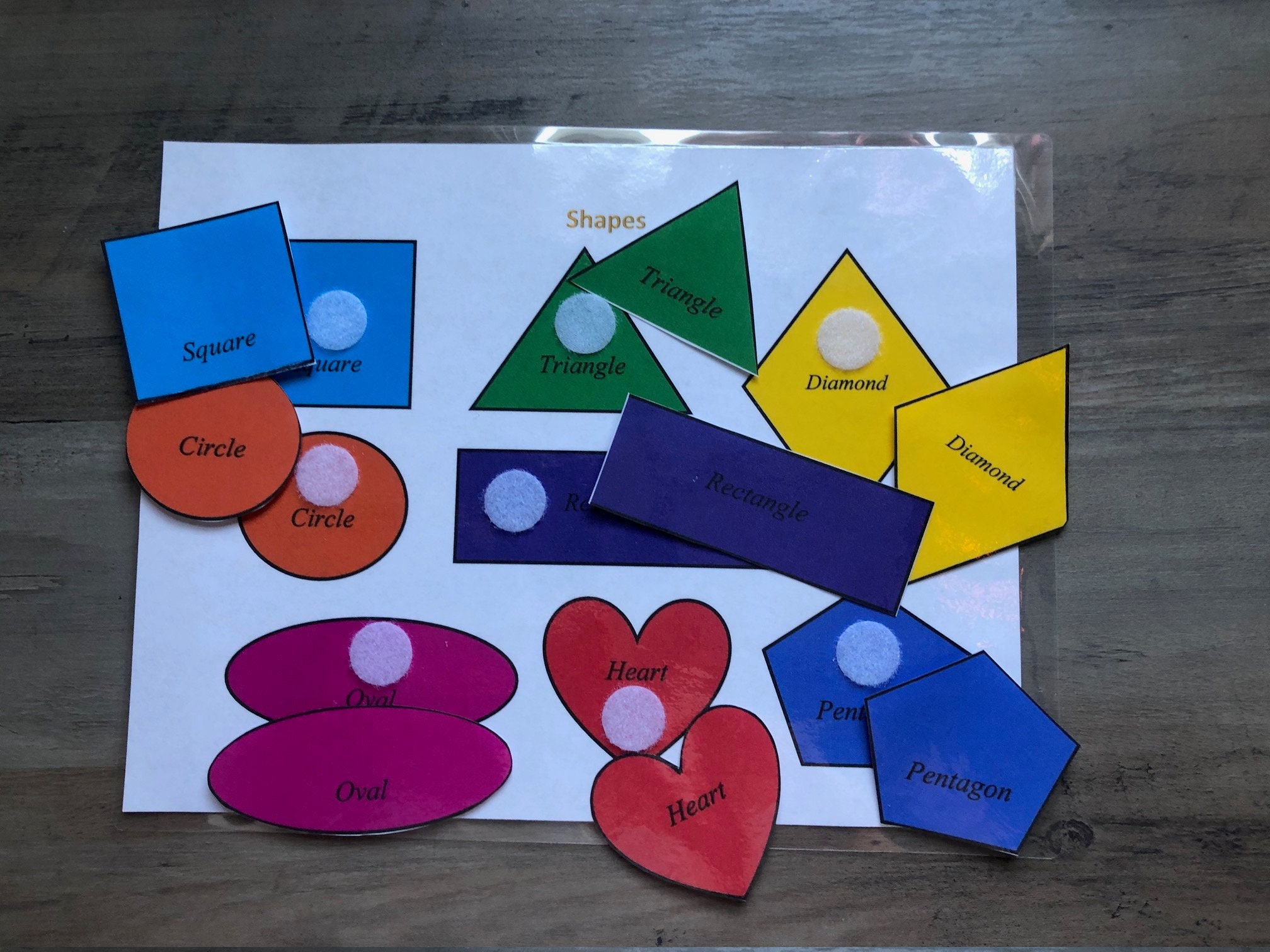 Printable PDF Download Color and Shape Match Color and Shape Pattern ...