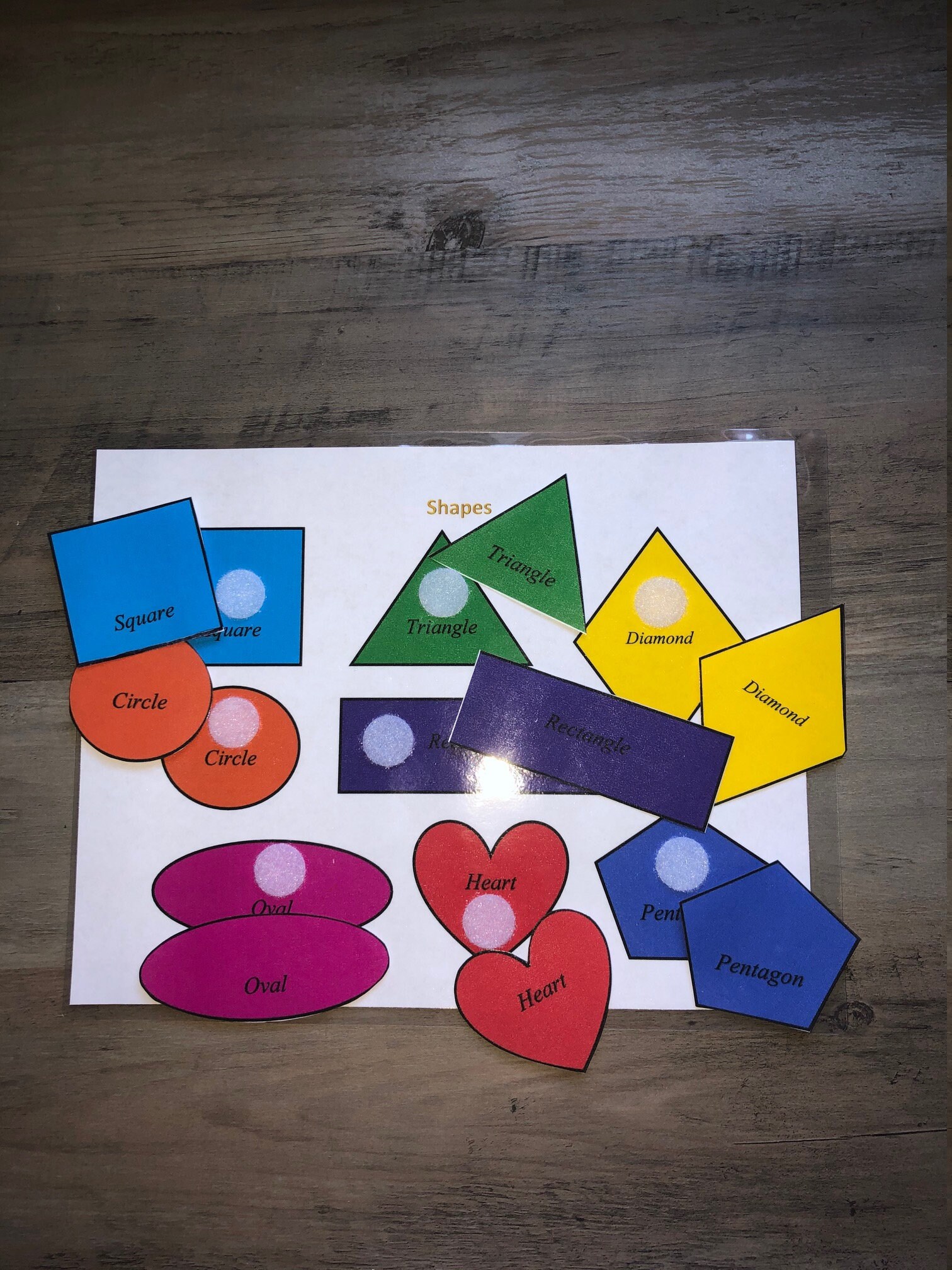 Printable PDF Download Color and Shape Match Color and Shape Pattern ...