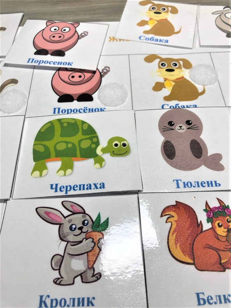 Printable Download Animals Russian Language Home Education | Etsy