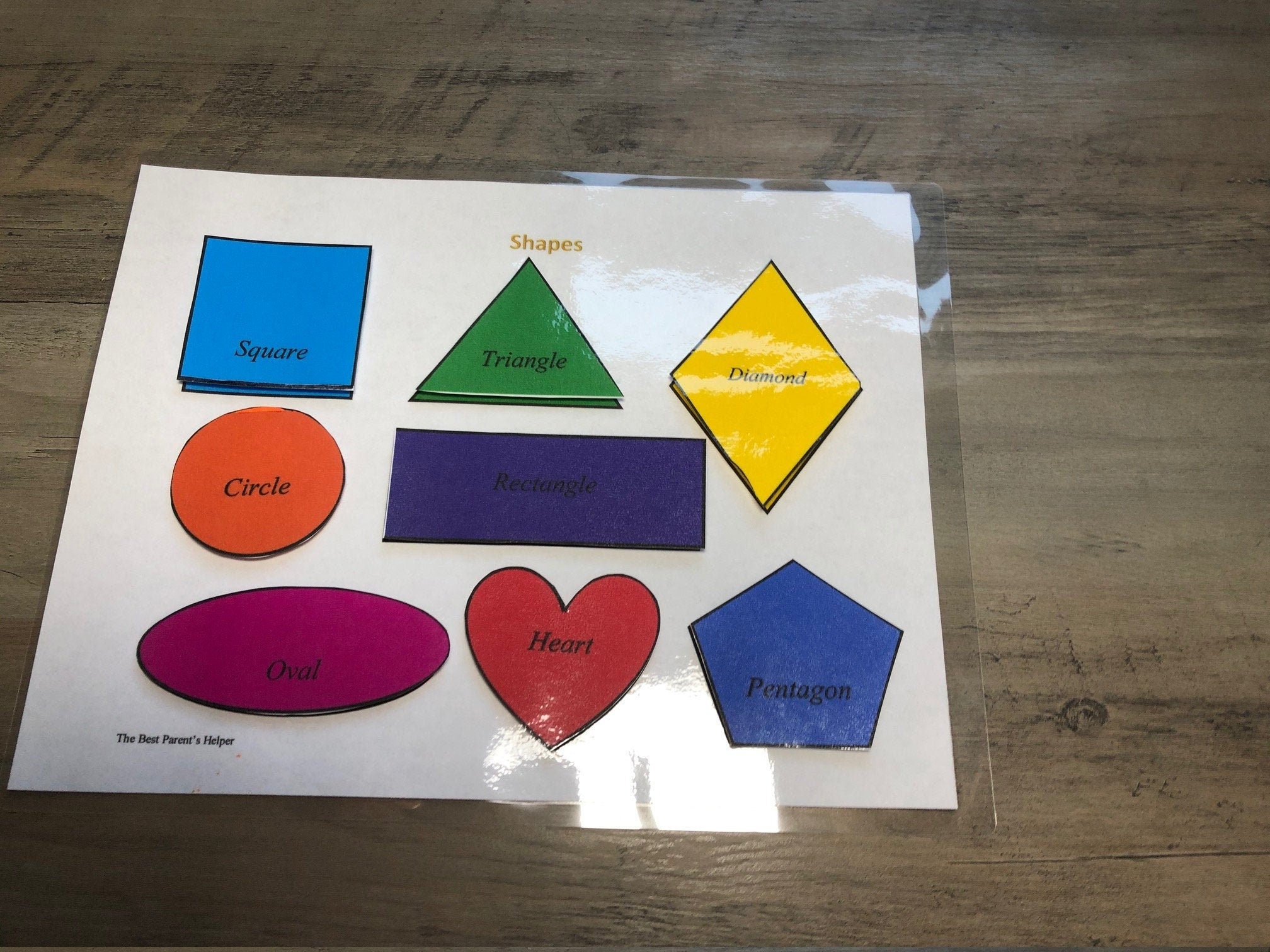 Printable PDF Download Color and Shape Match Color and Shape Pattern ...