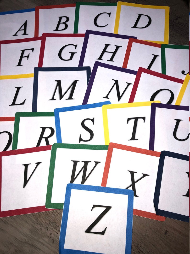 Printable PDF Download Upper Case Letters English Alphabet | Etsy