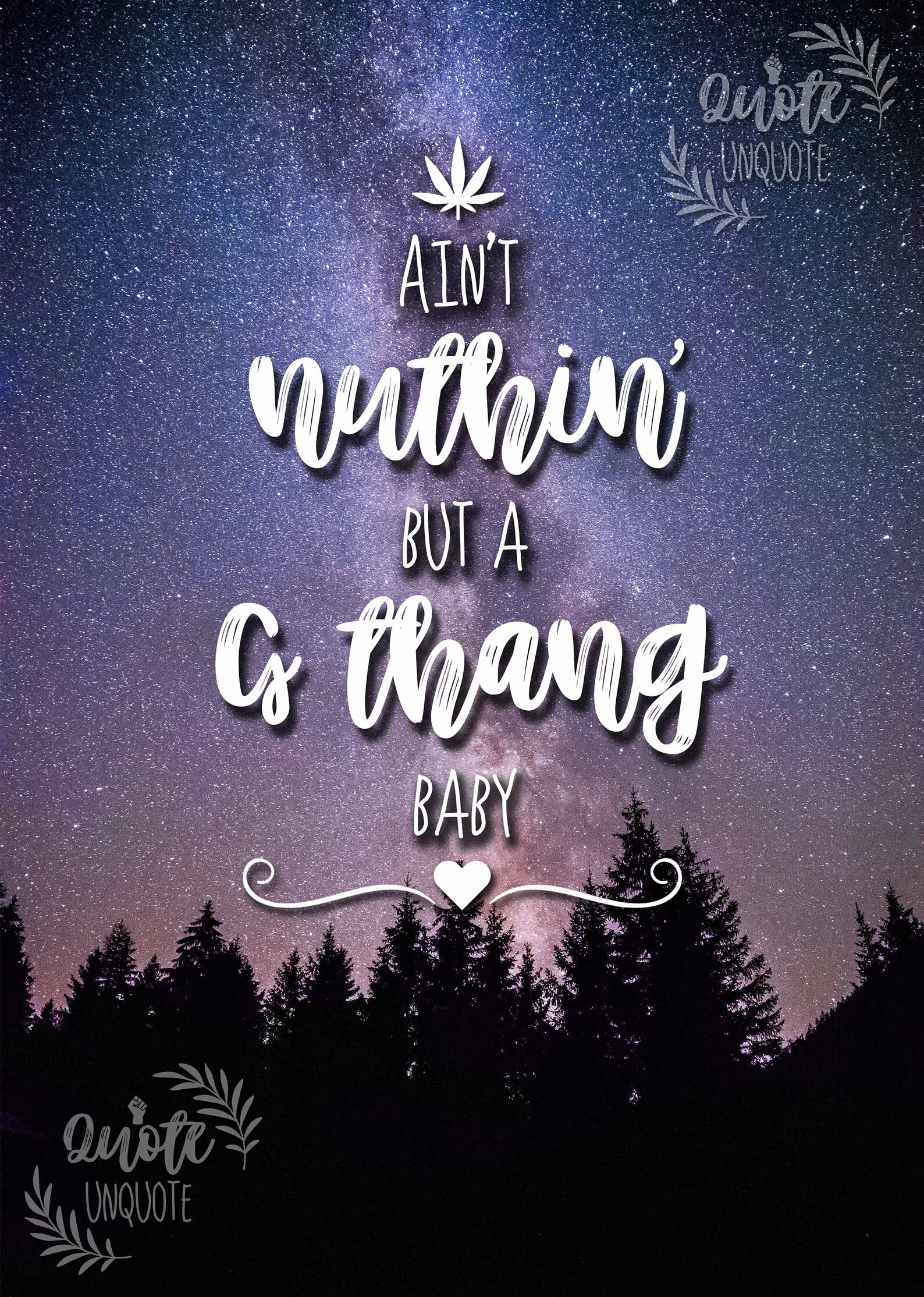 Ain't Nuthin' but a G Thang Motivational Poster - Etsy