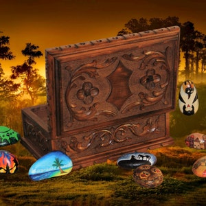 Extra Large Animal Puzzle Box Featuring Hand Carved Animal Options and ...