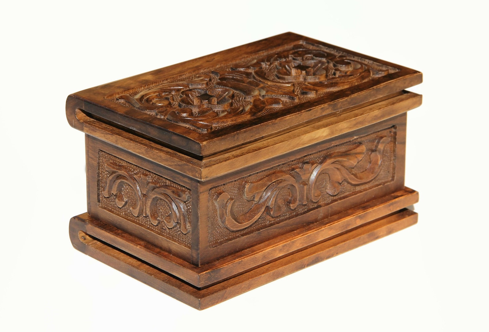 12 Step Puzzle Box | Hidden Key in a Secret Compartment | Desk Puzzle ...