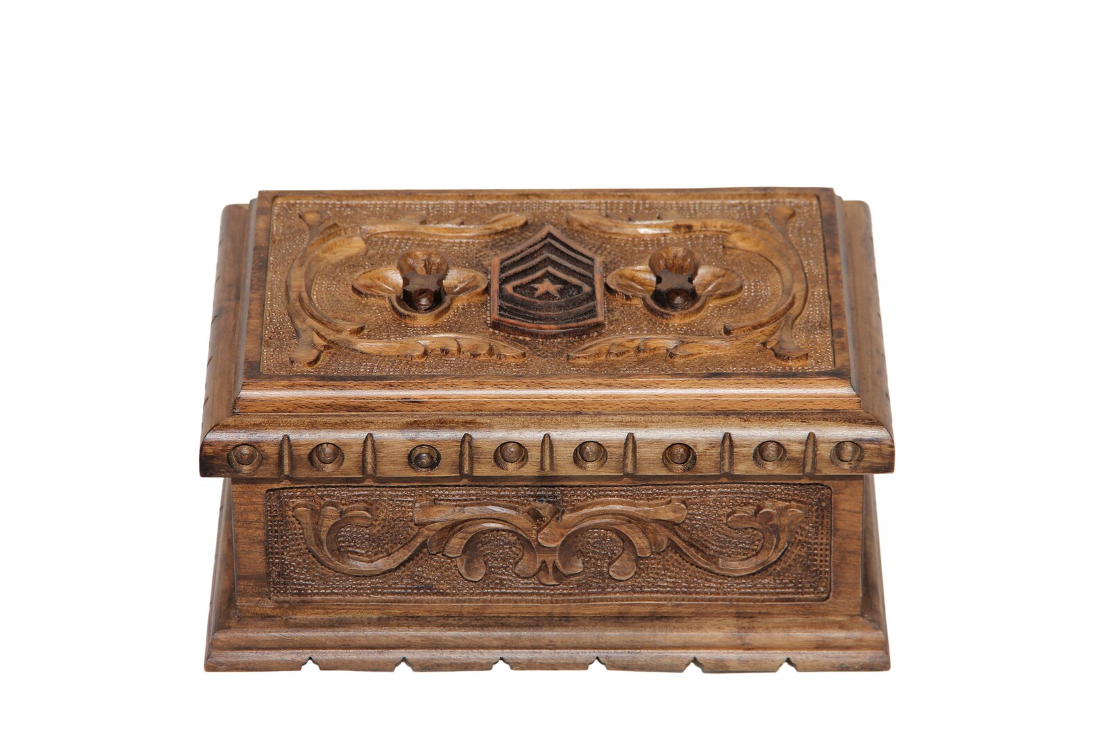 Hand Carved Military Rank Gift Box With 8-step Combination, Locking ...