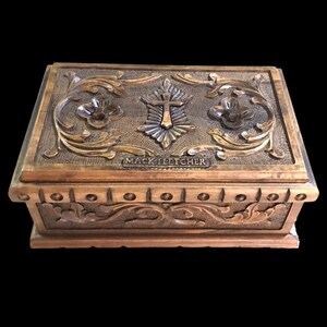 Large Personalized Wooden Box With Hand Carved Christian Cross and ...